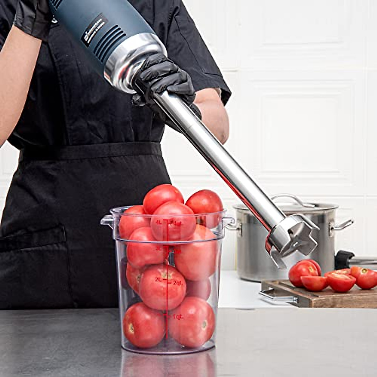 Restaurantware Hi Tek Stainless Steel Blending Shaft - Fits Variable Speed Immersion Blender - 16" - 1 count box