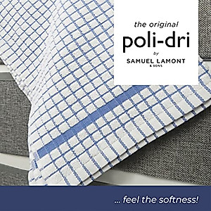 Samuel Lamont Poli-dri Towel White with Cornflower Blue