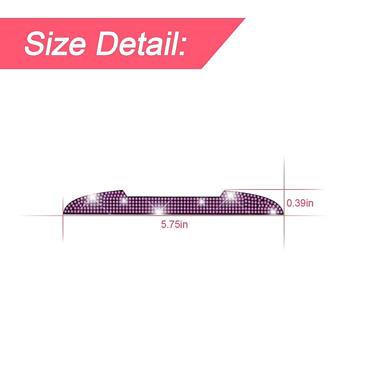 4 PCS Bling Rhinestone Car Door Handle Scratch Protector, Universal for All Cars, Vehicles, SUVs, Car Side Rearview Mirror, Car Door Edge Guard, Car Exterior Accessories for Women Men (Purple)