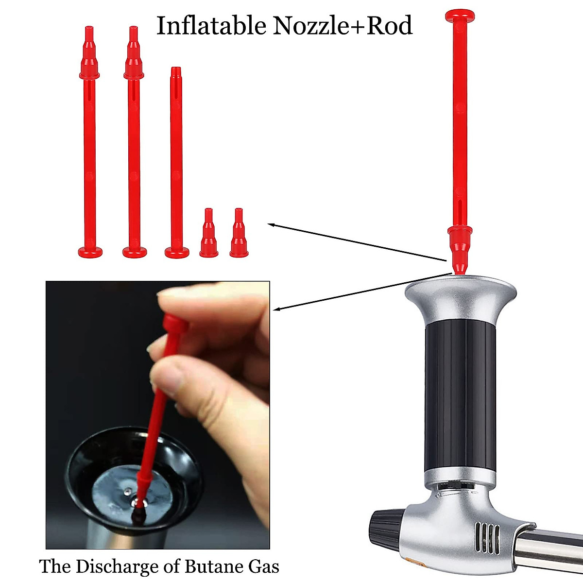 Butane Lighter Gas Refill Adapter, Convenient and Durable Butane Nozzle Refill Adapter,Multi-Purpose Butane Refill Valve for Short Nozzle Butane Tank, Butane Torch, Butane Lighter,Butane Lighter Users