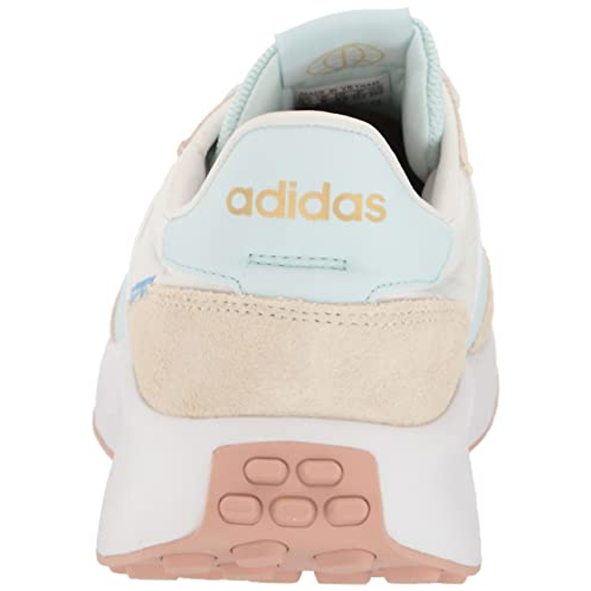 adidas Women's 70s Running Shoe, FTWR White/Almost Blue/Off White, 8