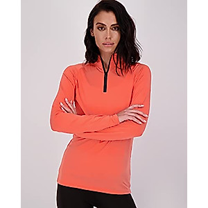 3 Pack: Womens Quarter 1/4 Zip Pullover Long Sleeve Shirt Quick Dry Dri Fit Yoga 1/2 Zip Athletic Ladies Volleyball Active Gym Workout Top Golf UPF Hiking Outdoor Sports Exercise Running Set 1,XL