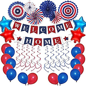 Welcome Home Decorations Military, Welcome Home Balloons Kit, Welcome Home Banner, Welcome Home Party Decorations, Deployment Returning Army Homecoming Party Decor