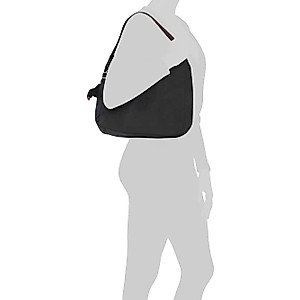 Kipling Women's Isidora Crossbody, Lightweight, Long Lasting, Zipped Pockets, Nylon Medium Bag, Black Tonal