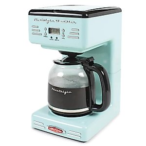 Retro 12-Cup Coffee Maker Drip-proof Programmable LED Display Dry Burning Protection Keep Warm us/United States