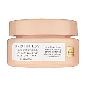 Kristin Ess Hydrating Deep Conditioner Protein Hair Mask - Shea Butter + Coconut Oil Hair Treatment for Dry Damaged Hair - Deep Conditioning, Strengthening, Softening, Anti-Frizz - Pear + Amber Scent