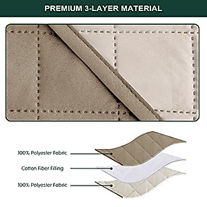 CHUN YI Recliner Chair Cover Reversible Small Recliner Slipcover for Dogs Seat Width to 25 Inch Washable Recliner Chair Protector with Elastic Adjustable Strap for Kids and Pets (Small, Khaki)