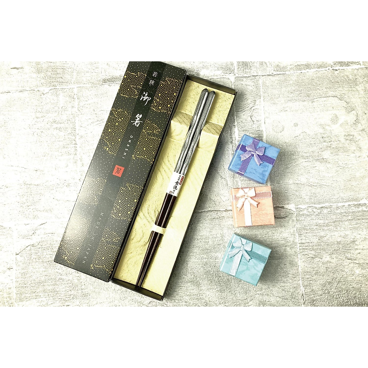 Premium Japanese Chopsticks Reusable [ Made in Japan ] Traditional Lacquer Art Wooden Chopsticks C (Light Drops SV(MK011))