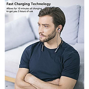 1MORE Wireless Earbuds Triple Driver Bluetooth Neckband Earphones with Hi-Res LDAC Wireless Sound Quality,Fast Charging,7-Hour Playtime,Environmental Noise Isolation