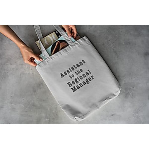 Pop Threads Assistant To The Regional Manager Funny TV Natural 15x15 inches Large Canvas Tote Bag