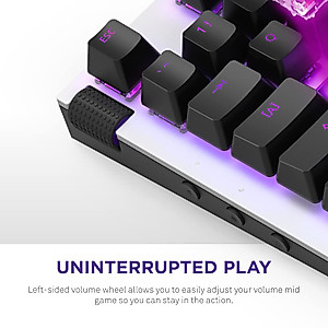 NZXT Function TKL – Tenkeyless USB Gaming Keyboard – Gateron Red Mechanical Switches: Linear, Fast, and Quiet – Hot-Swappable – RGB Backlit – Aluminum Top Plate – Wrist Rest – White