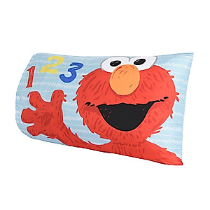Expressions 3 Piece Toddler Bedding Set Sesame Street Standard Crib Bedding Set, Includes Soft Microfiber Reversible Comforter, Fitted Sheet, Pillowcase for Kids