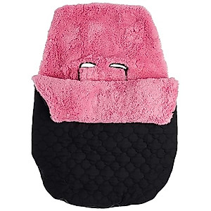 Tadpoles Quilted Stroller & Car Seat Cover - Black & Pink | 27" x 20" x 2" | Made of 100% Super Soft Microfiber Polyester | Warm, Gentle & Durable | Ideal for Use as a Stroller Cover & Car Seat Cover