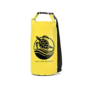 GILI Waterproof Dry Bag, Roll Top Compression Sack Keeps Gear for Paddle Boarding, Kayaking, Beach, Boating and Hiking | 15 Liters Made with heavy-duty, vinyl-coated fabric (Yellow, 15L)