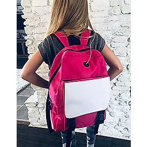 1 Pack 40x30cm sublimation blank fabric backpack, personalized backbag with custom photos, suitable for any age and places, such as work, travel, camping, etc., very practical computer backpack (Pink)