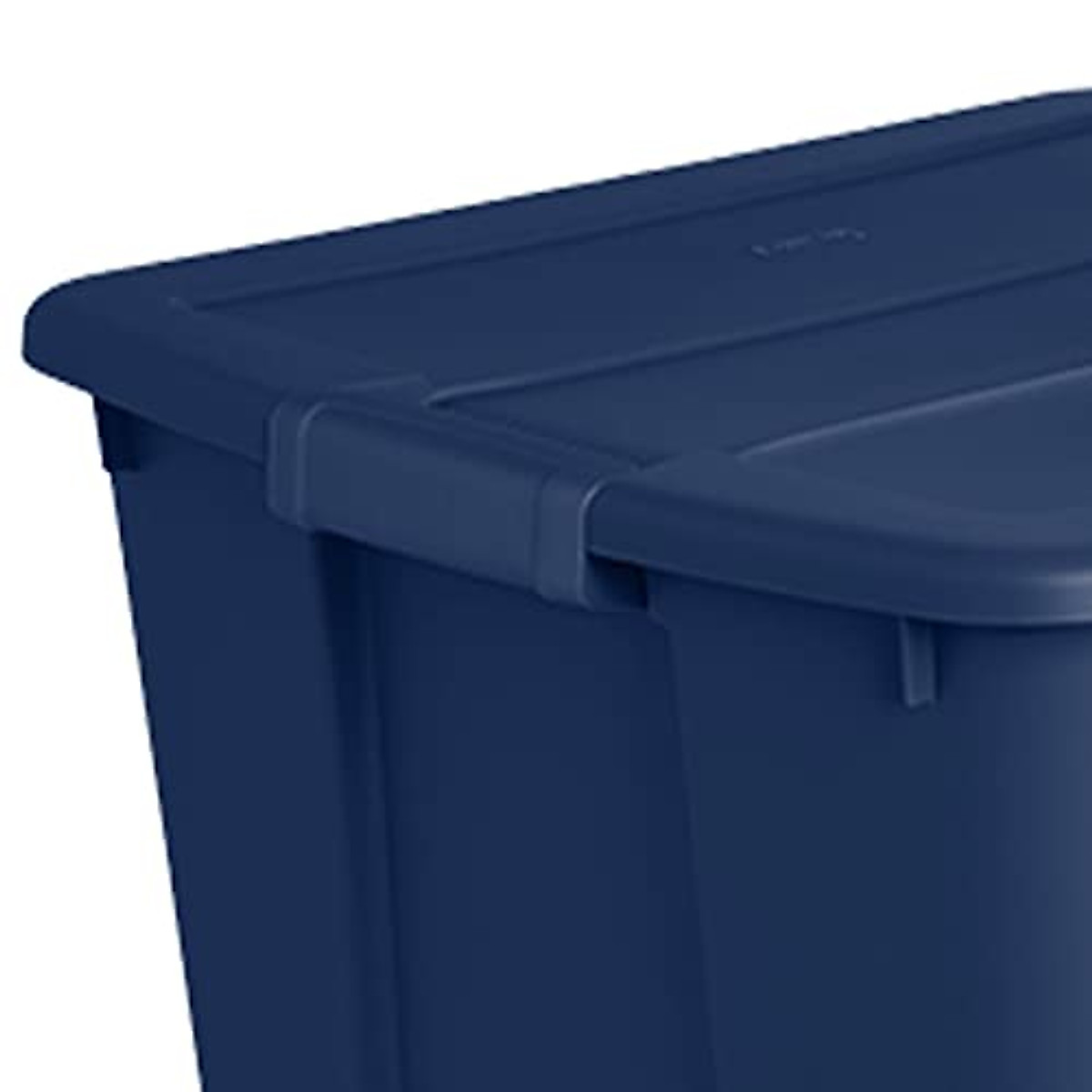 Sterilite 20 Gallon Stackable Plastic Storage Tote Container Bin with Latching Lid For Home and Garage Organization, Marine Blue (6 Pack)