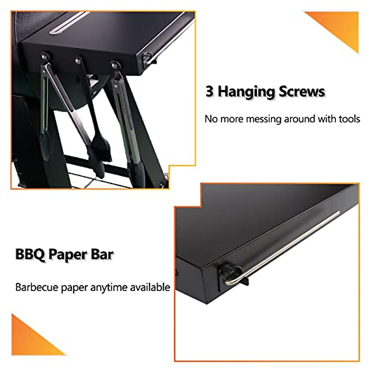 GRISUN Side Table Shelf for Pit Boss Lexington 540 Grills, Heavy Duty Steel Grill Accessories for Pit Boss Lexington - 71505 PB500LX1 Wood Pellet Grill