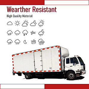 THKULKME DOT-C2 Reflective Tape 2 Inch X 100 Feet Red White Reflector Adhesive Conspicuity Outdoor Waterproof Tape for Trailers, Trucks, Vehicles, Driveway, Boats, Signs (100 FT)