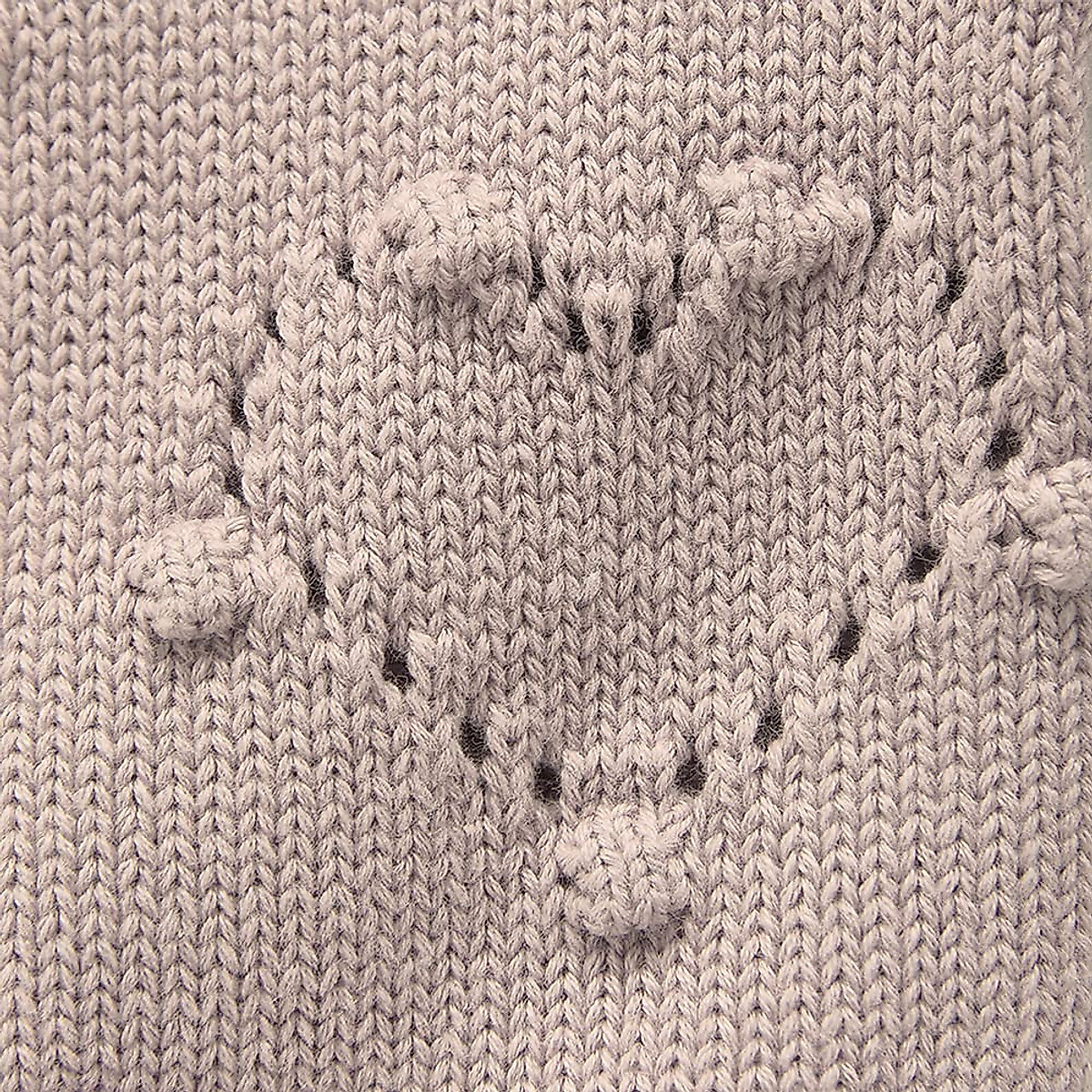 Curipeer Baby Girl Knit Cardigan Sweater Soft Heart Pompoms Toddler Outwear Coat 2T