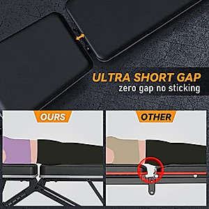 BARWING 10-5-4-2 Weight Bench Adjustable Exercise | 800 LB Heavy Incline Decline Bench Press for Home Gym More Stable and Posture Adjustments | 5 Min Easy Assembly Foldable Training Lifting Bench | Dragon Flag Handle for Abdominal Arm Workout