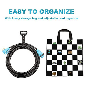 CircleCord 30 Amp 50 Feet RV Power Cord Twist Locking, Heavy Duty 10 Gauge 3 Wire STW Pure Copper Wire with Grip Handle, TT-30P to L5-30R with Cord Organizer for RV Trailer Campers