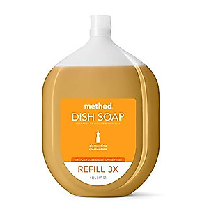 Method Gel Dish Soap, Refill, Clementine, Recylable Bottle, Biodegradable formula, 54 Fl Oz (Pack of 1)