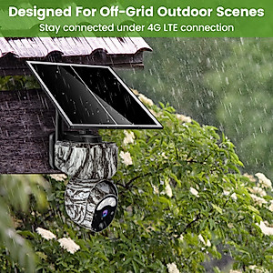 Vyze-Link 4G LTE Cellular Trail Camera, Outdoor Wireless Solar Game Cameras with Sim Card, Colorful Night Vision, Motion Activated, IP66, 360° Rotation, 2-Way Audio, No WiFi Needed, TF Card Included