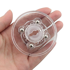 YHXiXi 2pcs Clear Acrylic Lazy Susan 2.5 Inch for Kitchen Base Turn Dining Table Plastic Food Storage Container Spice Rack Kitchen Accessories