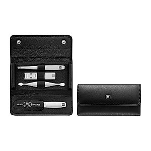 ZWILLING Beauty TWINOX 5-pc Travel Set With Snap Fastener Case - Black