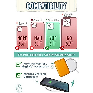 Smartish iPhone 13 Pro Slim Case - Gripmunk Compatible with MagSafe [Lightweight + Protective] Thin Grip Cover with Microfiber Lining - Black Tie Affair