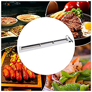 JINHZIXIU 60in Electric Strip Heater Commercial Grade Infrared Electric Food Warmer, Pass-Through Stations Heating Adjustable Temperature for Catering, Cafeterias 1000W, Stainless Steel 12A 110V