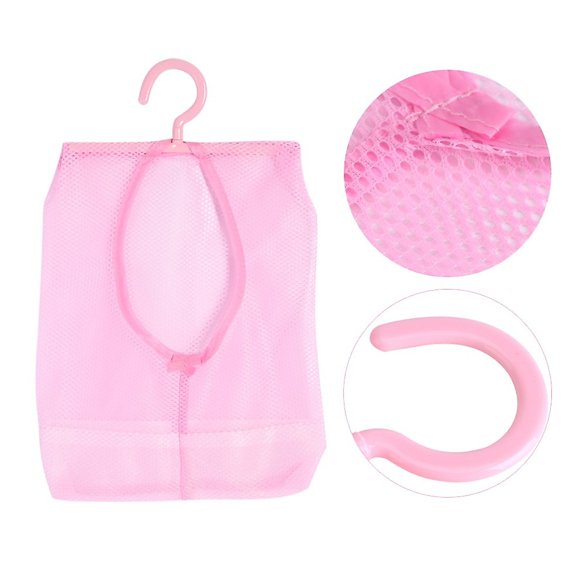 Yosoo Hanging Mesh Storage Bag, Space Saving Hanging Mesh Storage Bag for Clothes Cosmetics Shampoo Shower Gel ()