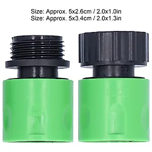 Garden Hose Quick Connector, NPT 3/4 Female Male Thread Coupler Nipple for Garden Lawn Irrigation, Plastic Water Hose Connect for Sprinklers and Spray Nozzles, Green (5 Pcs in Each Set)