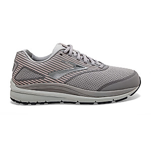 Brooks Women's Addiction Walker Suede Walking Shoe - Alloy/Oyster/Peach - 8.5 Wide