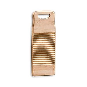 Lakingo Natural Bamboo Hand Washboard for Laundry Washing Clothes, Small Wood Scrub Board, Rustic Old Fashioned Washboard, Mini Wash Board for Hand Washing, Washboard Laundry Board for Kids Home
