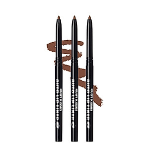 Ruby Kisses Auto Lip Liner Pencil, Long Lasting & Non-Fading, Smooth Application, Non-Feathering with Rich Color, No Sharpener Needed, Ideal for Full Lips Look (Espresso) (3 PACK)