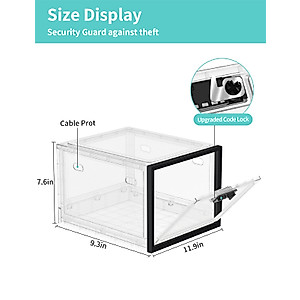 Medicine Lock Box for Safe Medication, Large Storage Lock Box for Personal Items, Refrigerator Lock Box for Kitchen Food Safe, Phone Jail Locking Box for Phone, iPad, Electronics, 2 Pack