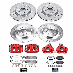 Power Stop KC5584-36 Z36 Truck & Tow Front and Rear Brake Caliper Kit- Brake Rotors, Brake Pads, Brake Calipers