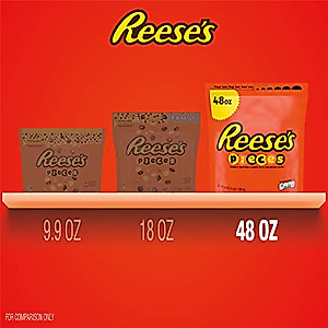 REESE'S PIECES Peanut Butter In a Crunchy Shell, Candy Bulk Bag, 48 oz