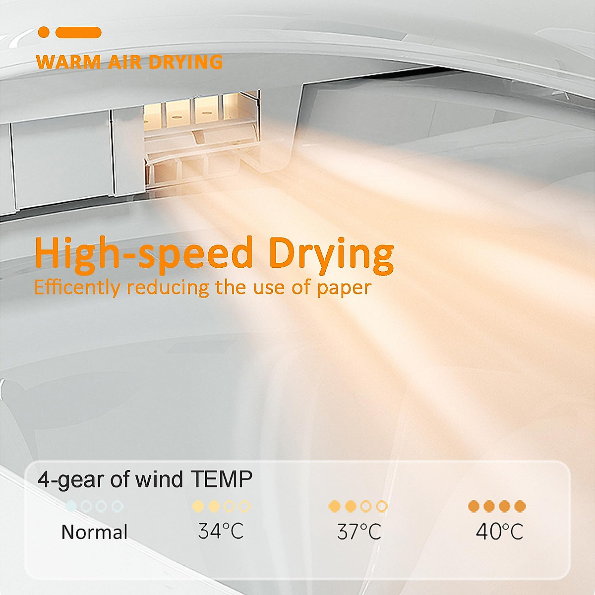 Smart Toilet with Bidet Built in, Heated Seat bidet attachment tankless toilet Adjustable Warm Water Washing and Air Drying, Foot Sensor,Remote One Piece Toilet Bidet for Bathrooms-Grey Screen