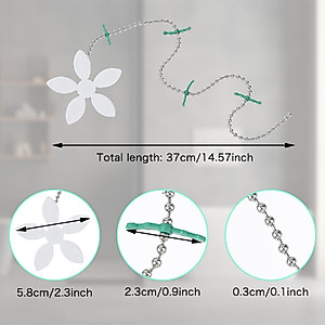 12Pcs Bathroom Drain Hair Catcher Flower Shape Shower Drain Cover Bathtub Hair Catcher Drain Protector Chain Trap Hair Stopper for Shower Bathroom, Kitchen