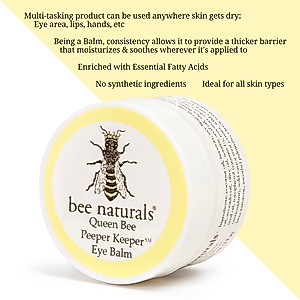 Queen Eye Balm Duo - Peeper Keeper - 2 Pack Gift Set - Soothes & Moisturizes with Vitamin E & 10 Natural Oils - Helps Diminish Crowsfeet, Wrinkles & Fine Lines