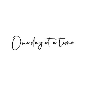 Vinyl Wall Art Decal - One Day at A Time - 4 x 18" - Trendy Cute Optimistic Good Vibes Quote Sticker for Bedroom Closet Kids Room Living Room Playroom Daycare School Office Coffee Shop Decor (Black)