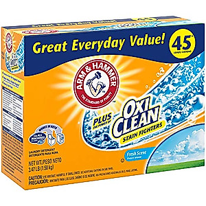 Arm & Hammer Plus OxiClean Powder Laundry Detergent, Fresh Scent, 45 Loads
