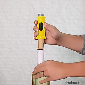 Cork Pops Canary Yellow 6.5 Inch Original Wine Bottle Opener