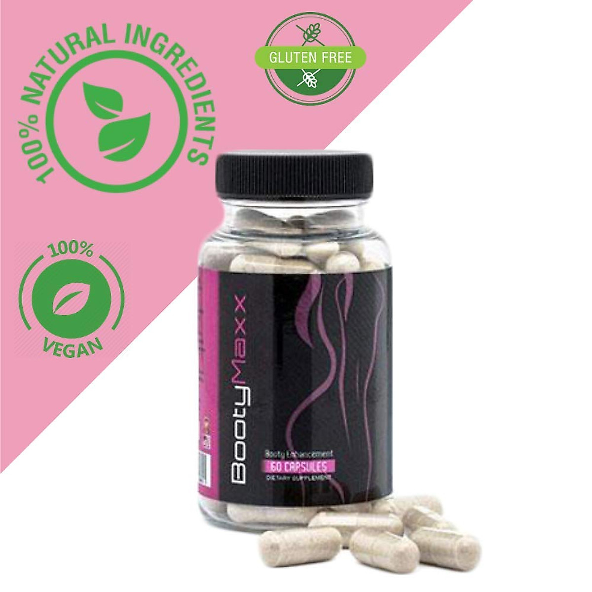 BootyMaxx Pills - Butt Enhancement Pills - Natural Booty Pills - Supports Reduced Cellulite - Butt Pills for Women