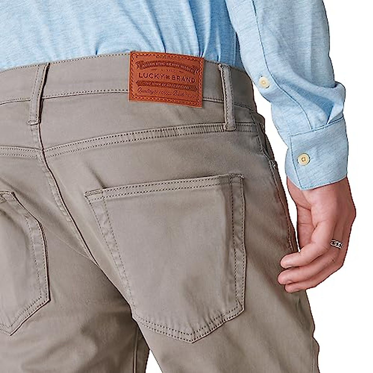 Lucky Brand Men's 410 Athletic Sateen Stretch Jean, Brushed Nickel