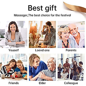 YUJECT Neck Massager Device, Acupoints Lymphatic Drainage Machine, 12 Modes for Pain Relief, Portable Women Men Gift - Blue