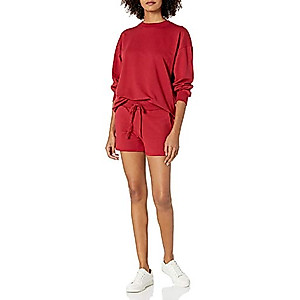 The Drop Women's Elaina Pull-On French Terry Sweatshort, Rio Red, L