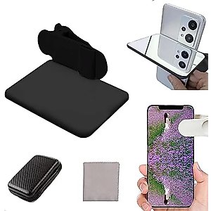 2023 Newest Camera Mirror Reflection Clip Kit, Adjustable Phone Camera Mirror Reflection Clip Kit, Mirror Reflection Clip Kit, Mirror Reflection for Phone Camera (Black)